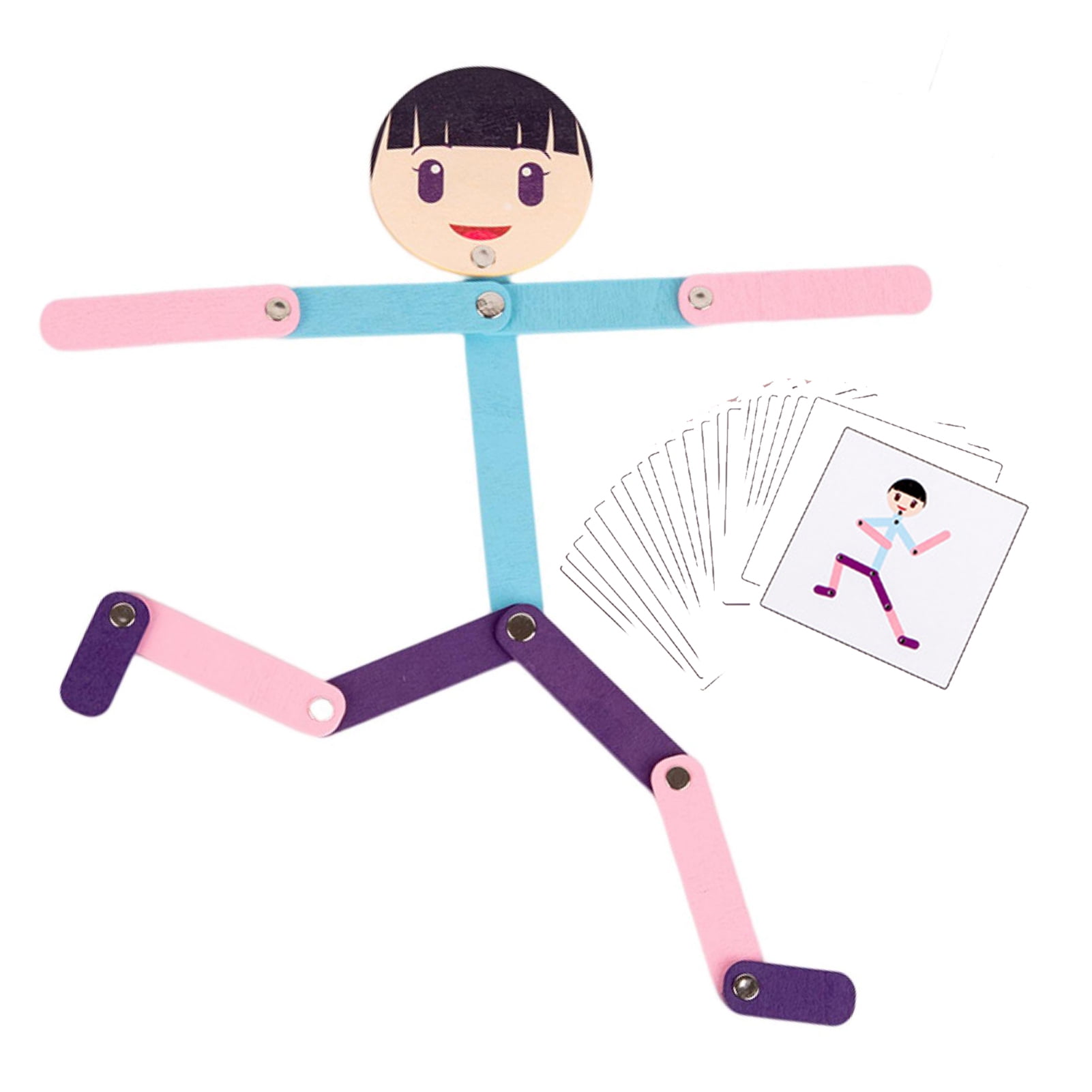 Wooden Toys Set - Flexible Man Posing - Creative Early Childhood ...