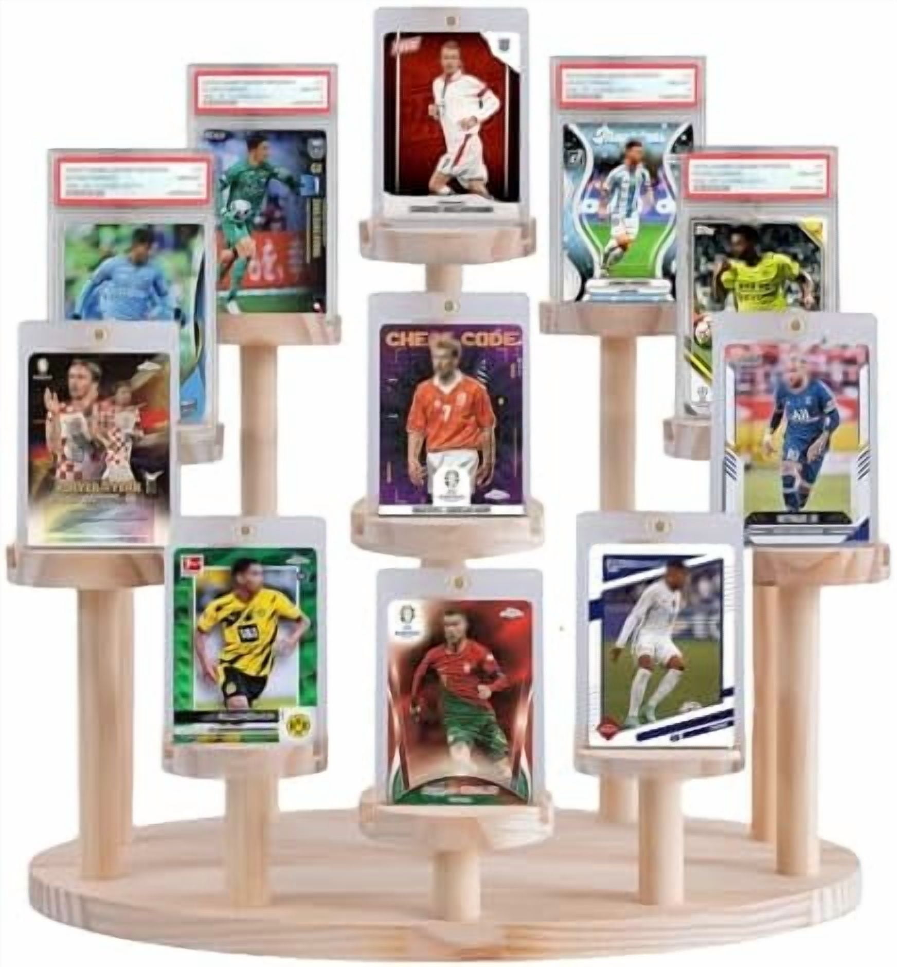 Wooden Trading Card Display Stand (35pt): Graded card stand (PSA slabs ...