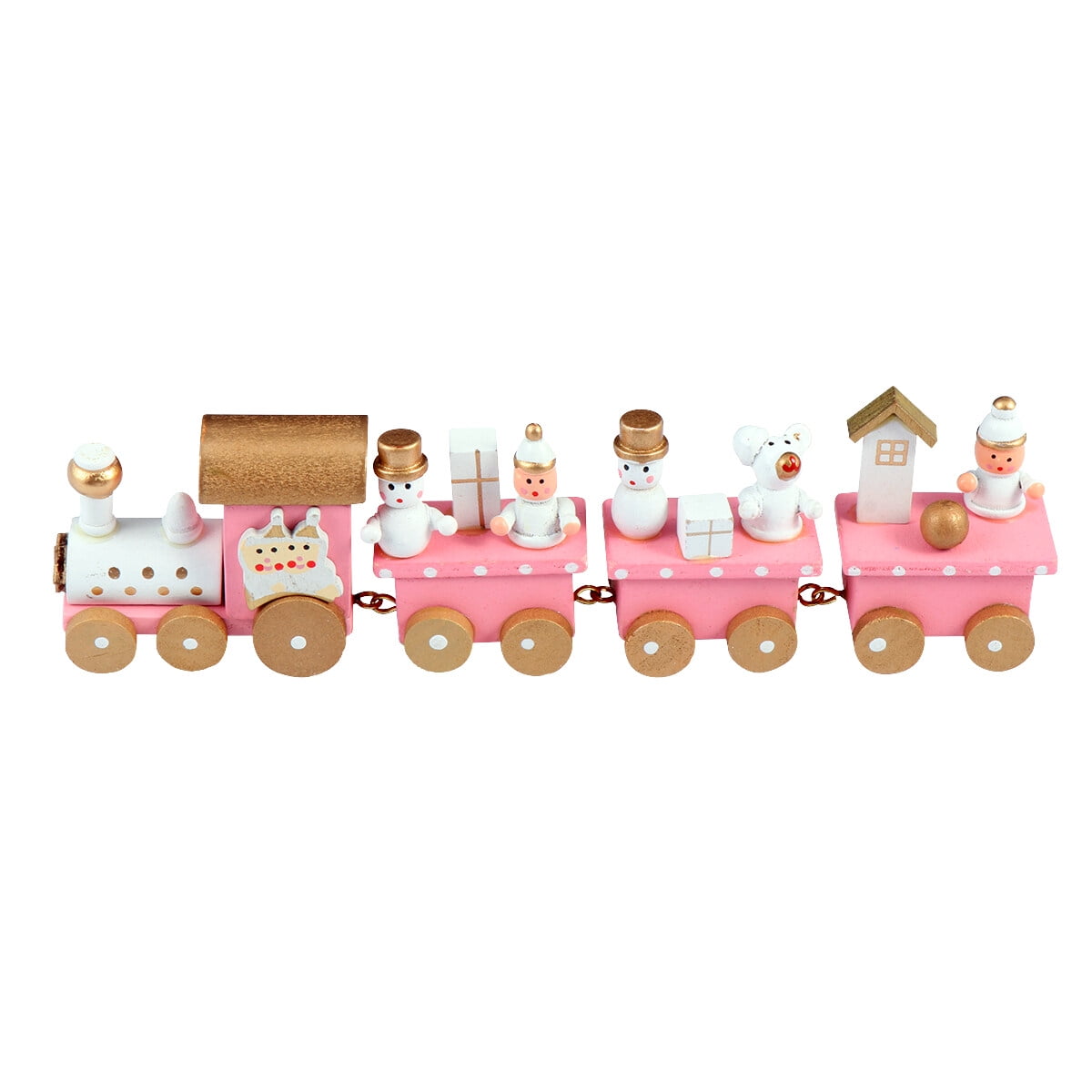 Nicehomfit Pink Christmas Train Adornment Made of Density Board for ...