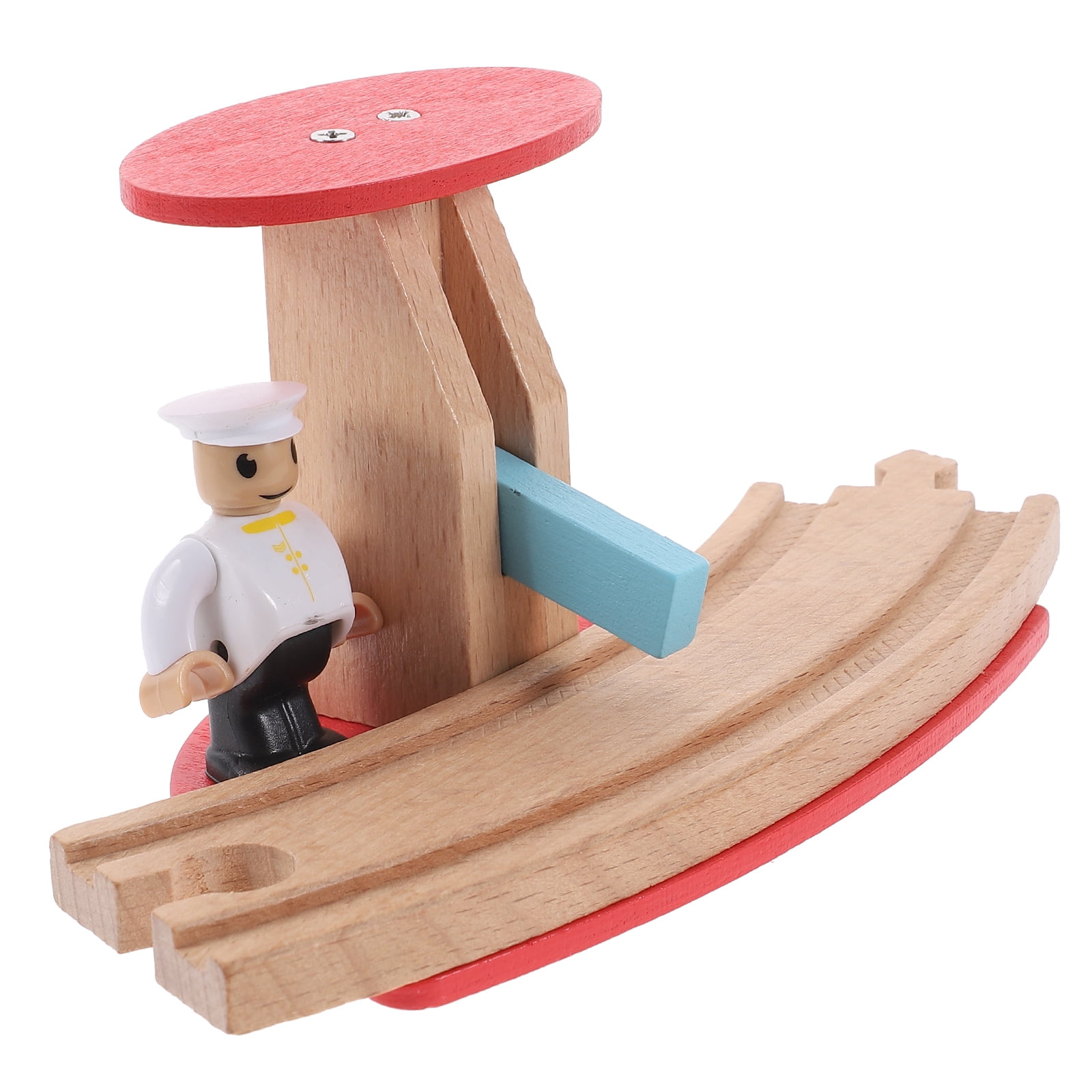 Wooden Train Track Accessories Bulk Set Roadblock Scene Educational ...