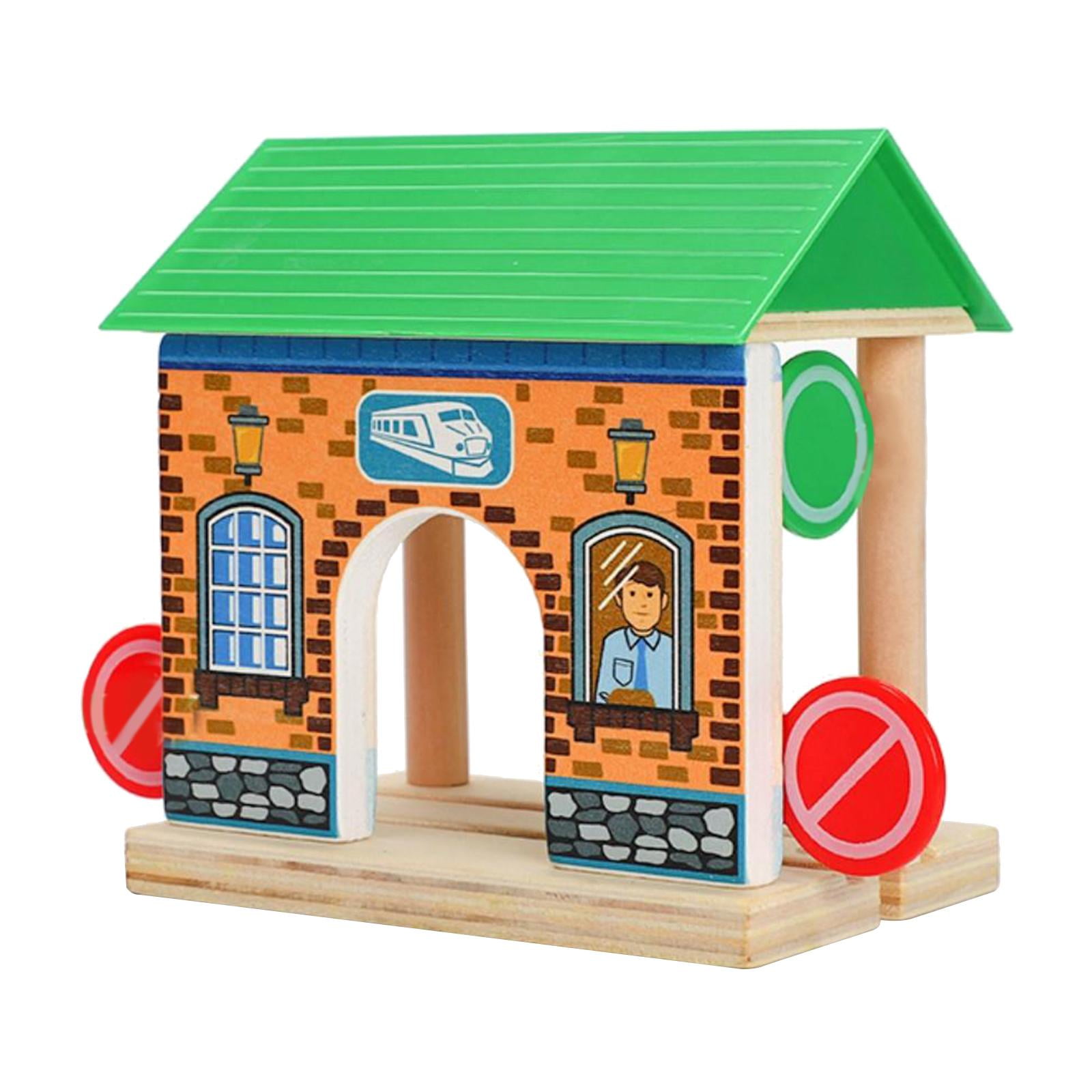 Wooden Train Railway for children age 3 and Up Station - Walmart.com