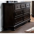Wooden Transitional Style Dressing Table With Hidden Drawers, Dark ...