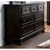 Wooden Transitional Style Dressing Table With Hidden Drawers, Dark ...