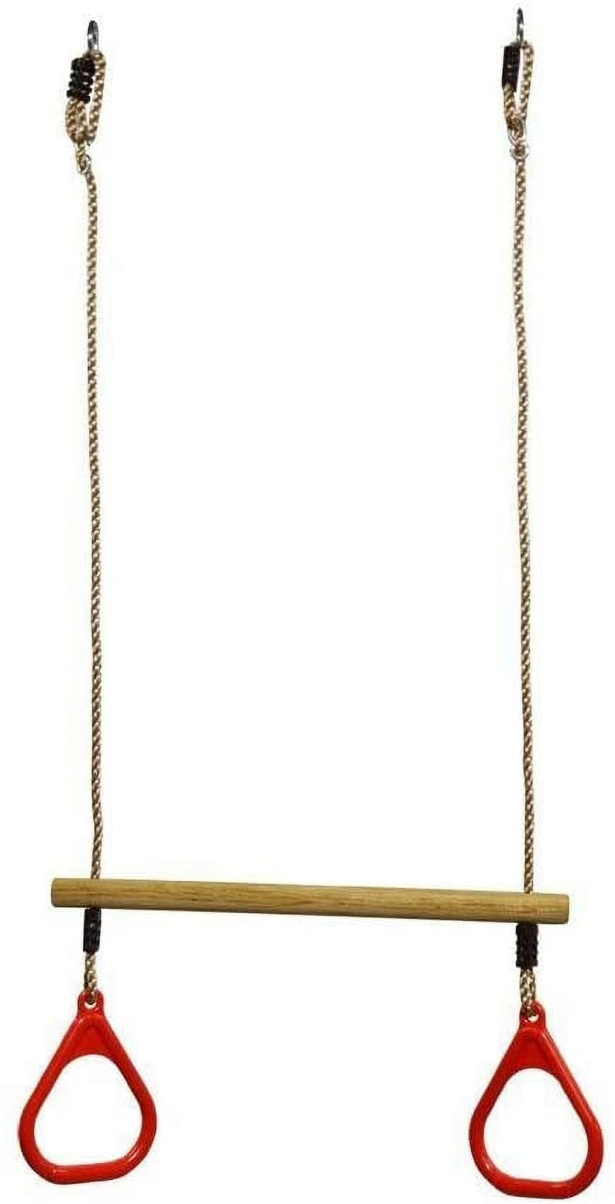 Wooden Trapeze with Plastic Gymnastic Rings - Outdoor N Indoor ...