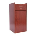 Wooden Trash Can with Tray Top, 40 Gallon Garbage Receptacle Cabinet ...