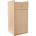Wooden Trash Can with Tray Top, 40 Gallon Garbage Receptacle Cabinet ...