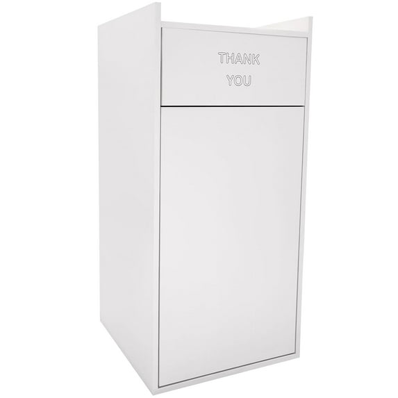 Wooden Trash Can with Tray Top, 40 Gallon Garbage Receptacle Cabinet ...