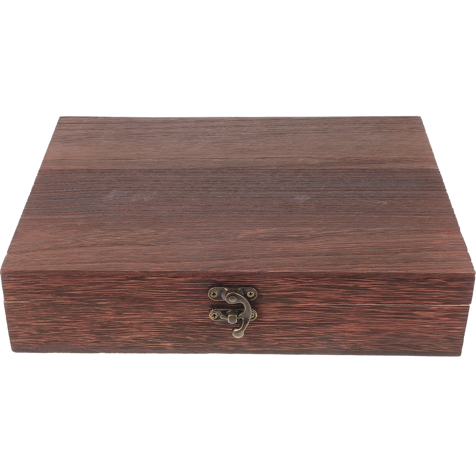 Wooden Treasure Chest Storage Box with Lock - Decorative Keepsake ...