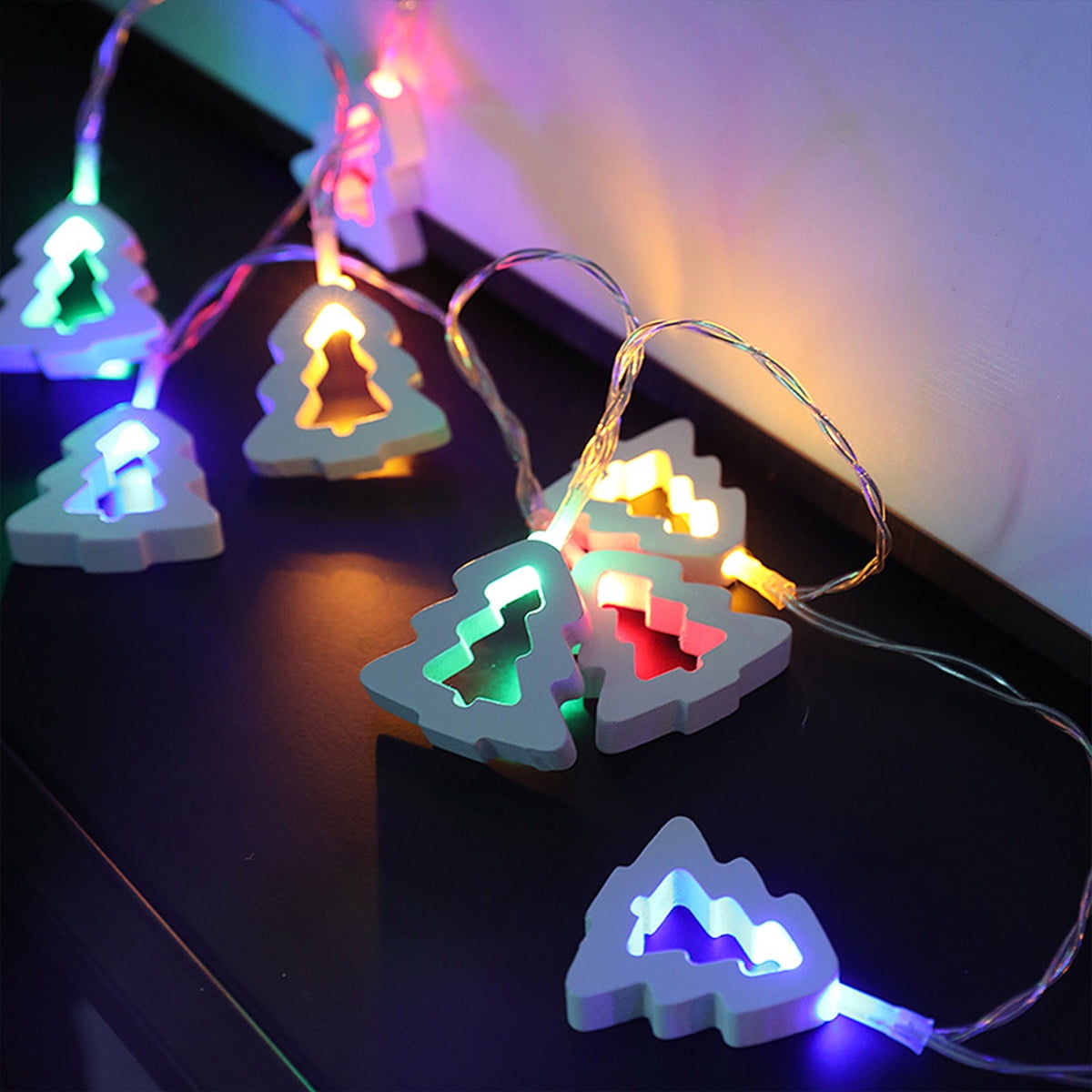 Wooden Tree Fairy String Light Valentine's Day Tree Shaped String Light ...