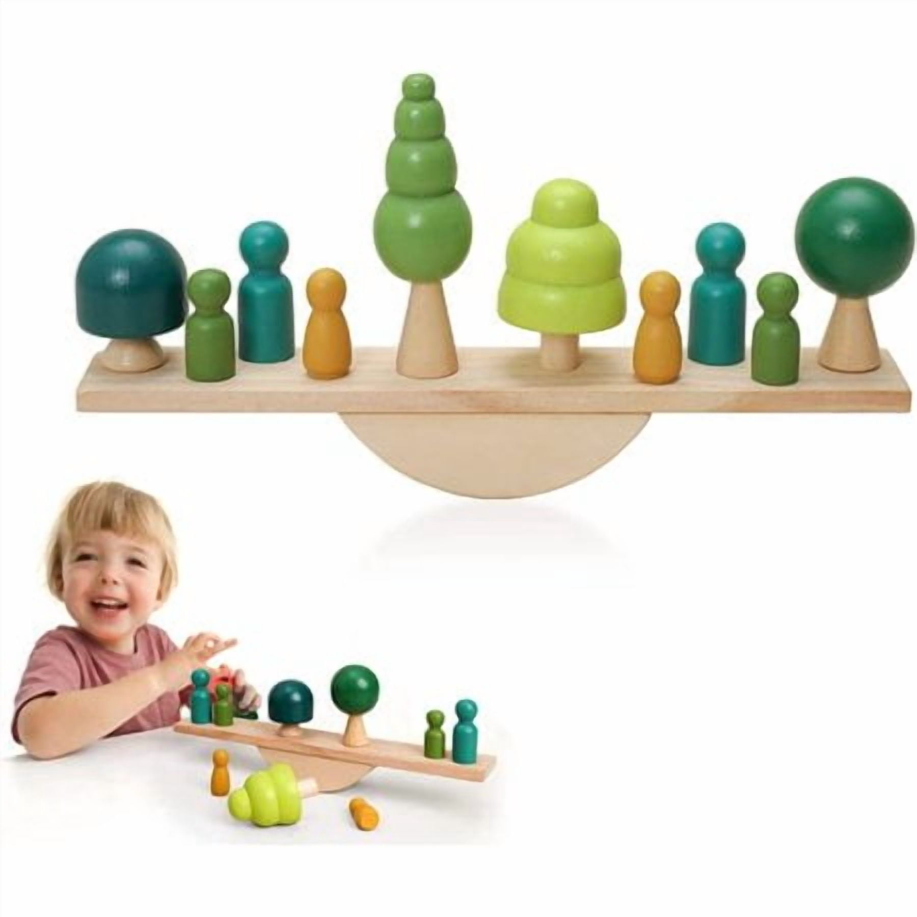 Wooden Tree Toys Balance Toys Wooden Peg Dolls Preschool Learning ...
