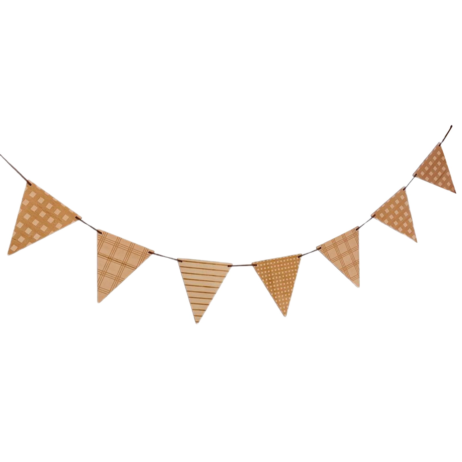 Wooden Triangle Flag Wall Hanging Garland Baby Shower Birthday Party ...