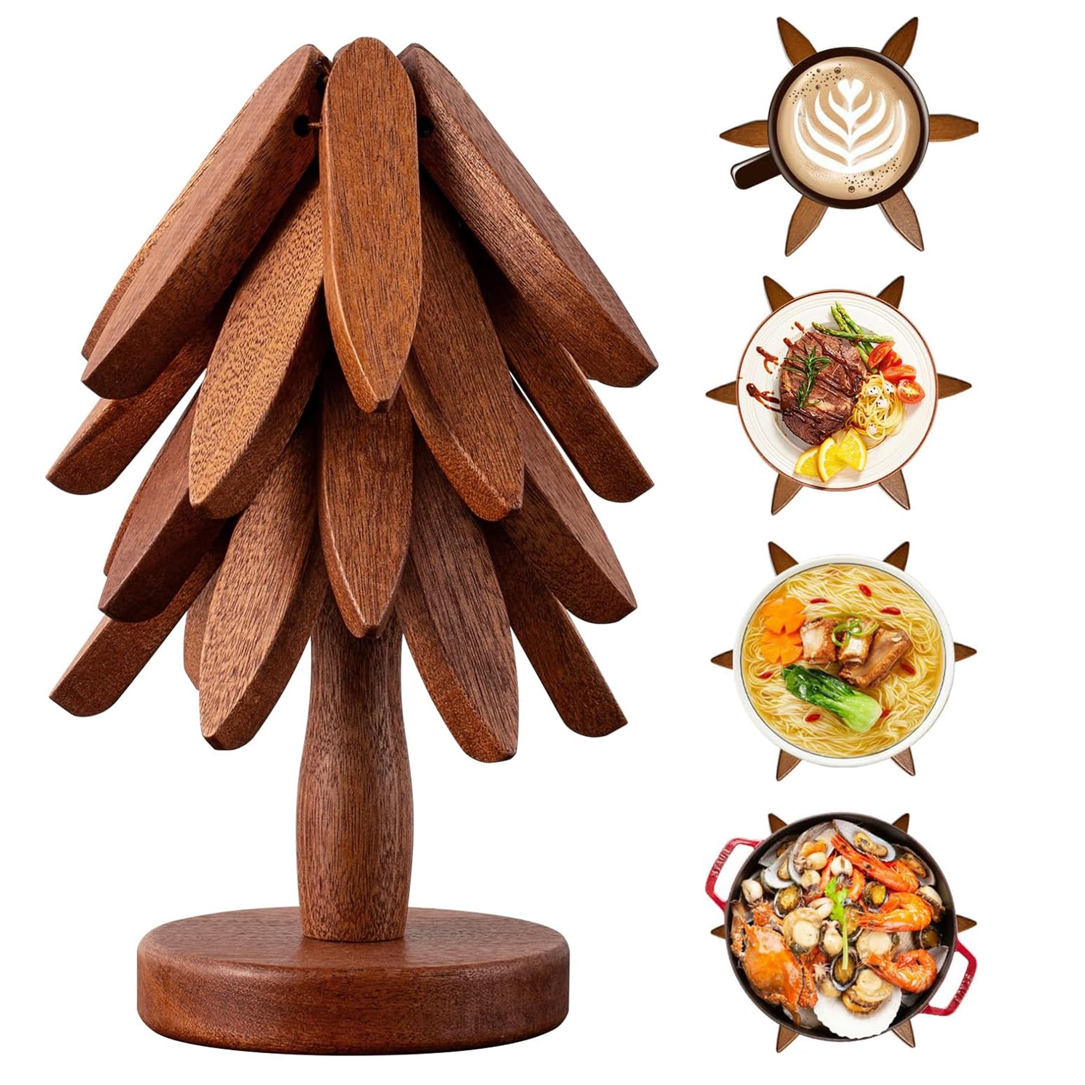 Wooden Trivets for Hot Dishes, Kitchen Decor Trivets for Hot Pots, Pans ...