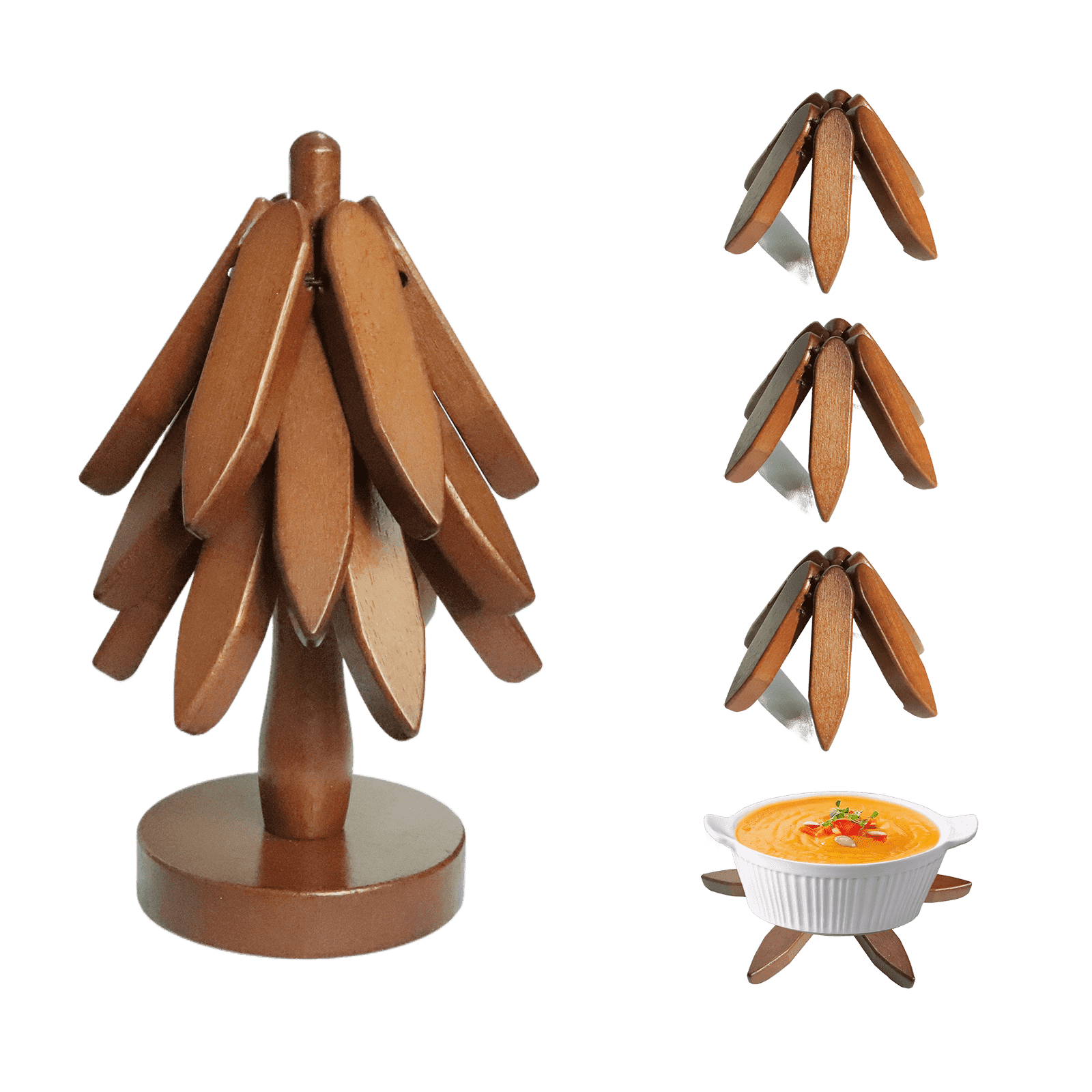 Wooden Trivets for Hot Dishes,Tree Shape Trivet Set,Trivets for Hot ...