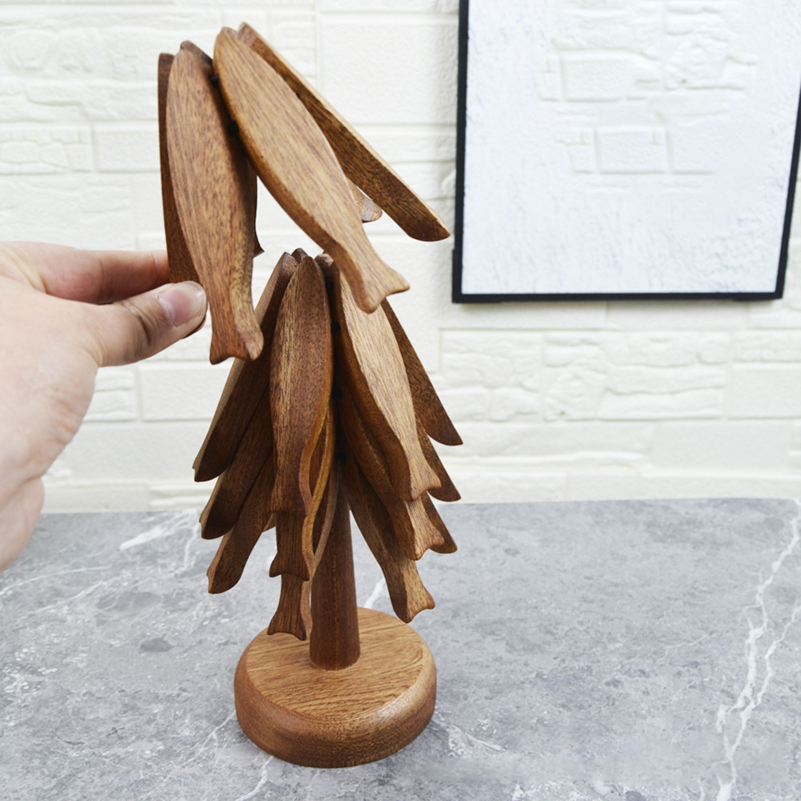 Wooden Trivets for Hot Dishes,Tree Shape Trivet Set,Trivets for Hot ...