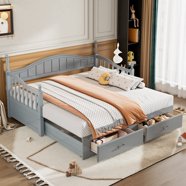 DHP Locky Metal Daybed with Pop Up Trundle Bed, Full over Twin, Black ...