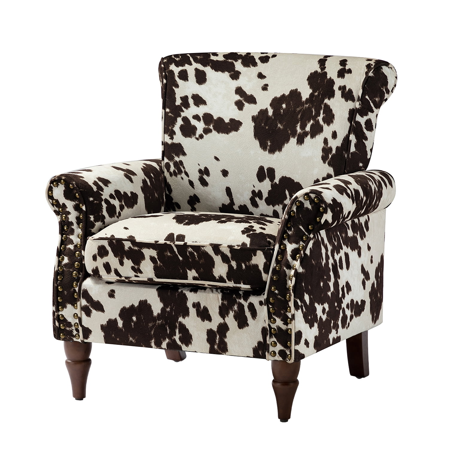 Wooden Upholstered Accent Chair with Removable Cushion Wingback ...
