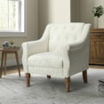 Wooden Upholstery Armchair with Button-Tufted, Comfy Accent Chair with ...