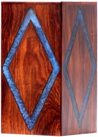 Wooden Urn Box with Amazing Resin Design - Personalized Cremation Urn ...
