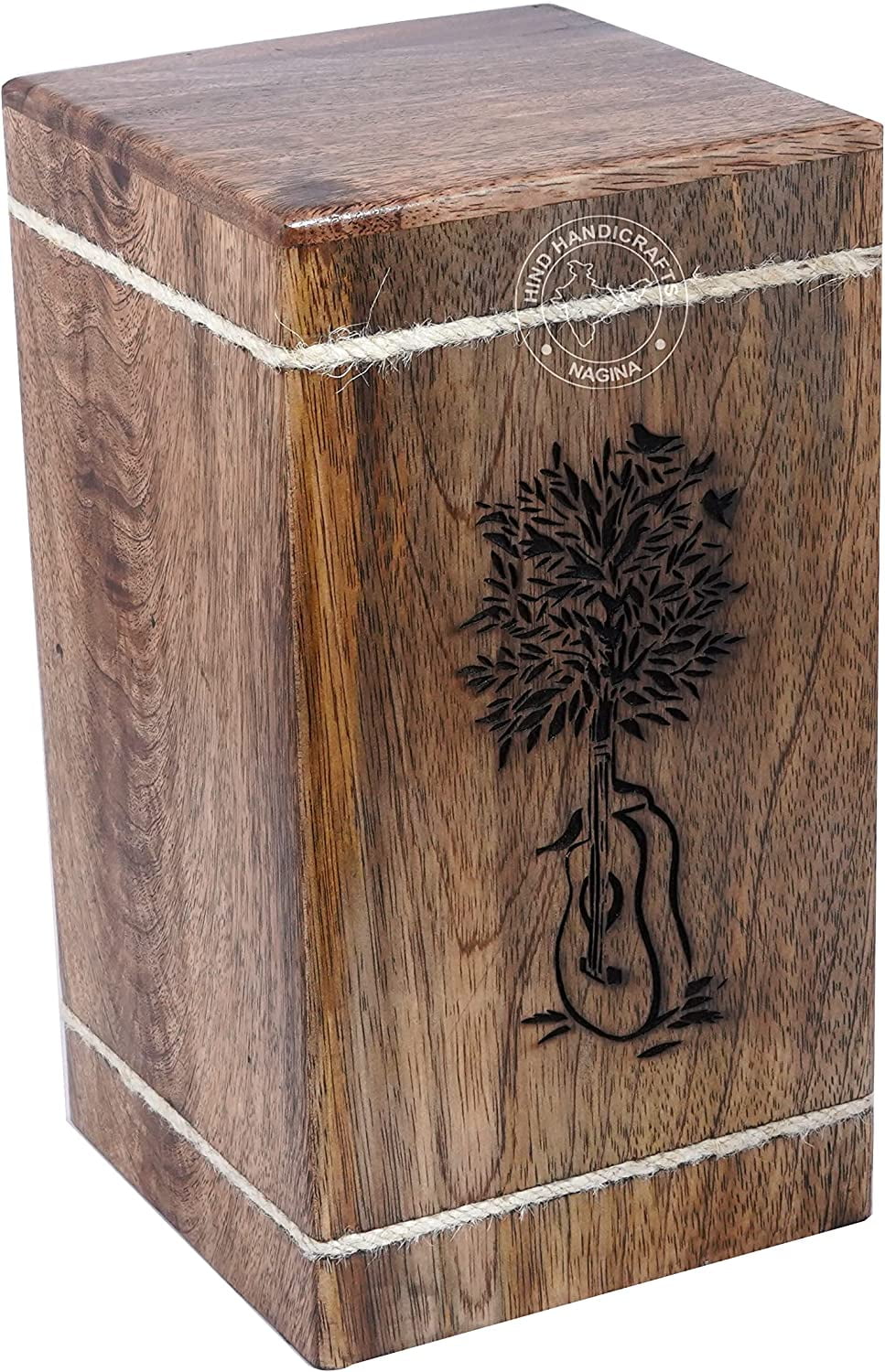 Wooden Urns for Human Ashes Adult Large - Rosewood Cremation Urn for ...