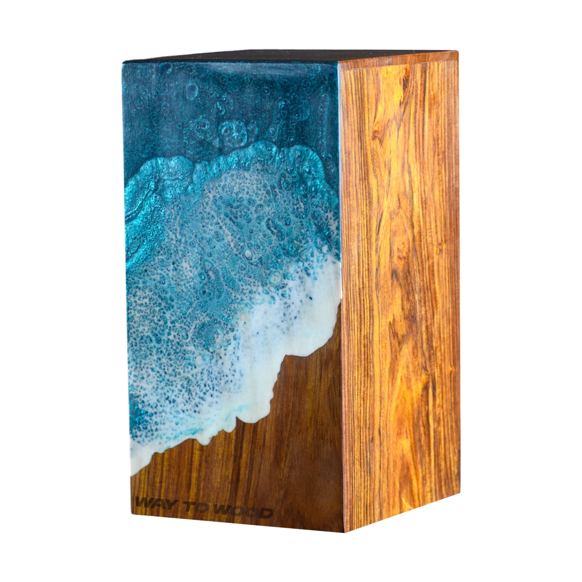 Wooden Urns for Human Ashes Adult Male, Female – Ocean Wooden Resin ...