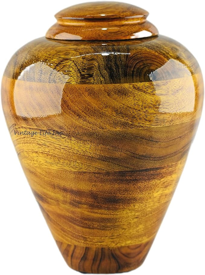 Wooden Urns Jar for Human Ashes Decorative Keepsake Handmade Large ...
