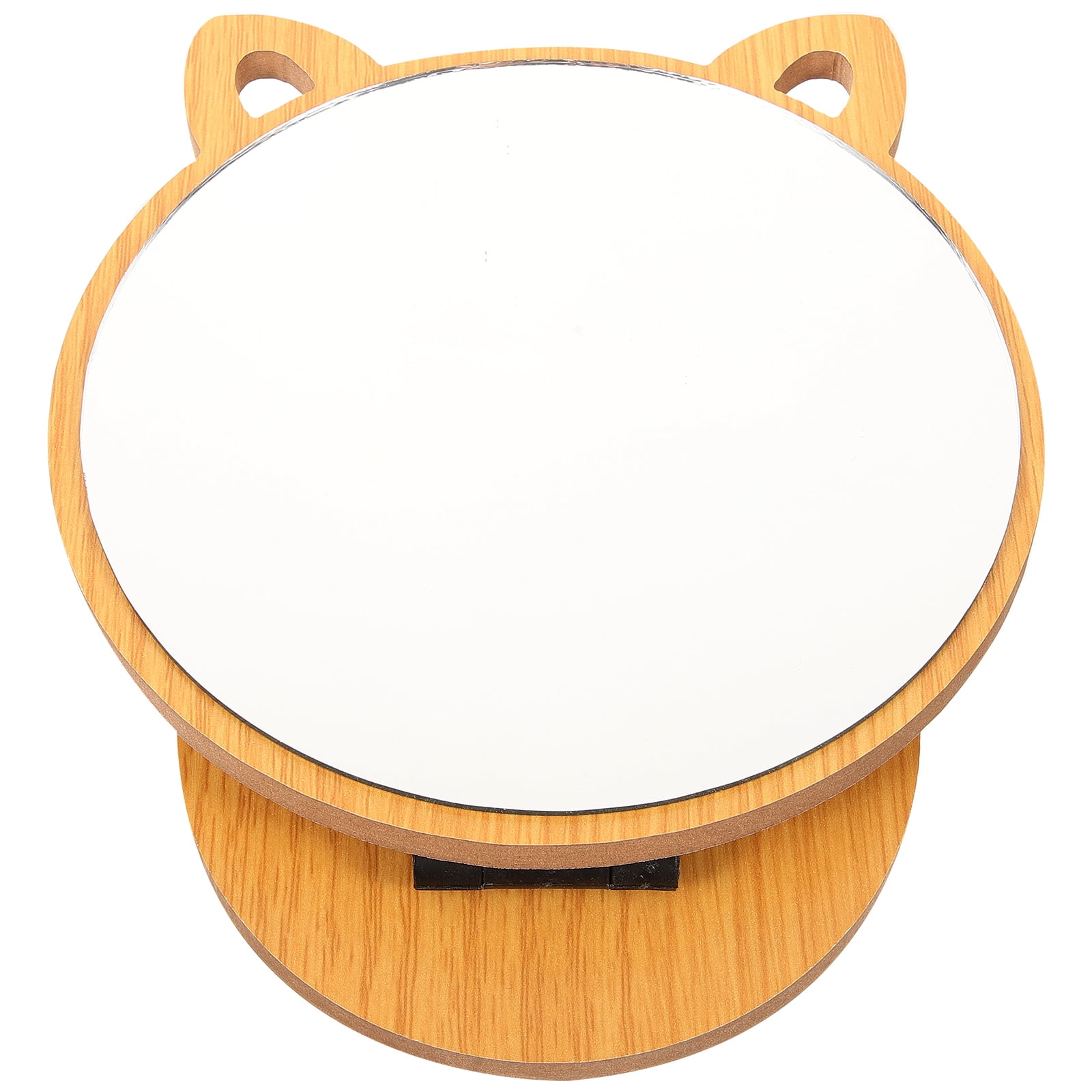 Wooden Vanity Mirror Table Top Decor Portable Desk Cosmetic Mirrors ...