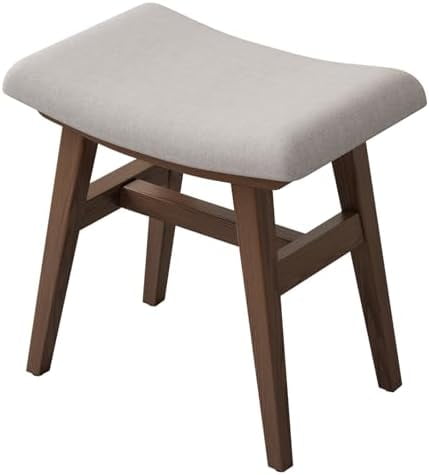 Wooden Vanity Stool, Modern Makeup Dressing Stool solid wood with ...