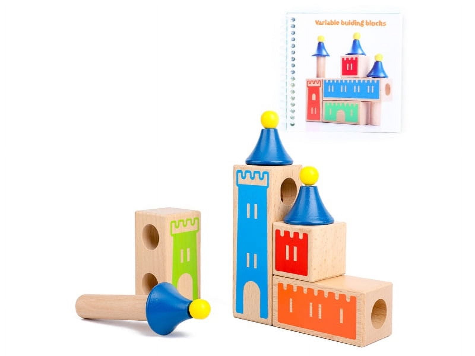 Wooden Variety Dream Castle Building Blocks 48 Levels Desktop ...