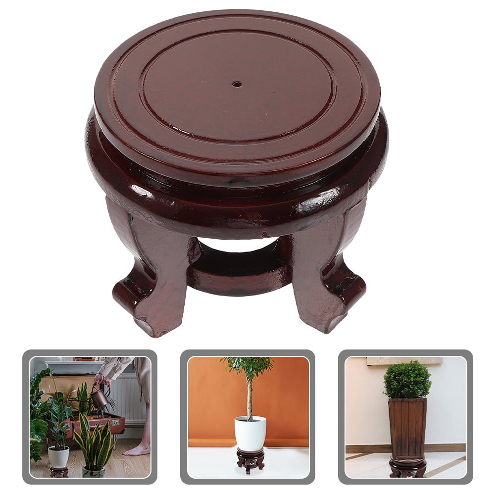 Wooden Vase Display Stand Wood Oriental Vase Stand Flower Plant Stand ...
