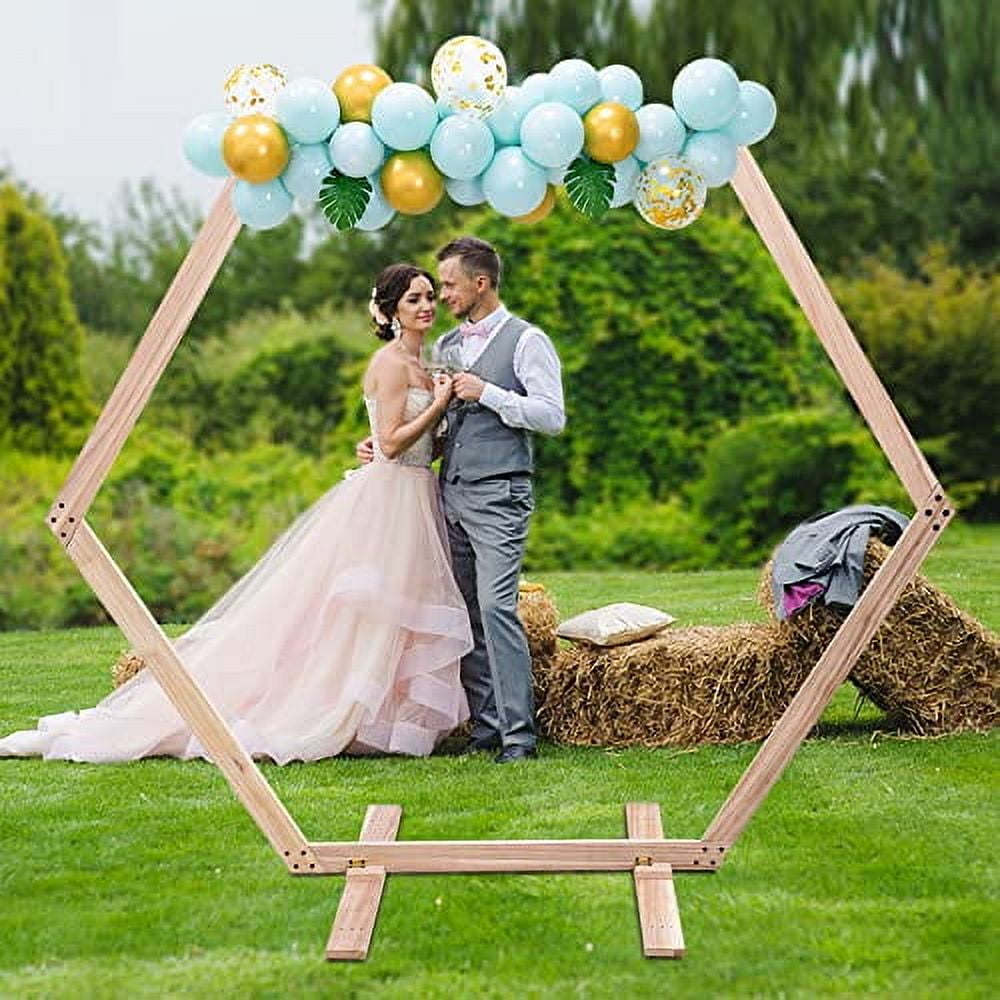 Wooden Vintage Flower Arch Backdrop Stand Rustic Venue Decor Balloon ...