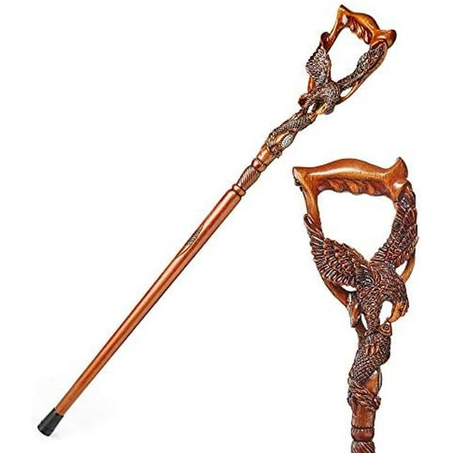 Wooden Walking Cane - Handcrafted, Carved, Fashionable Canes - Canes ...