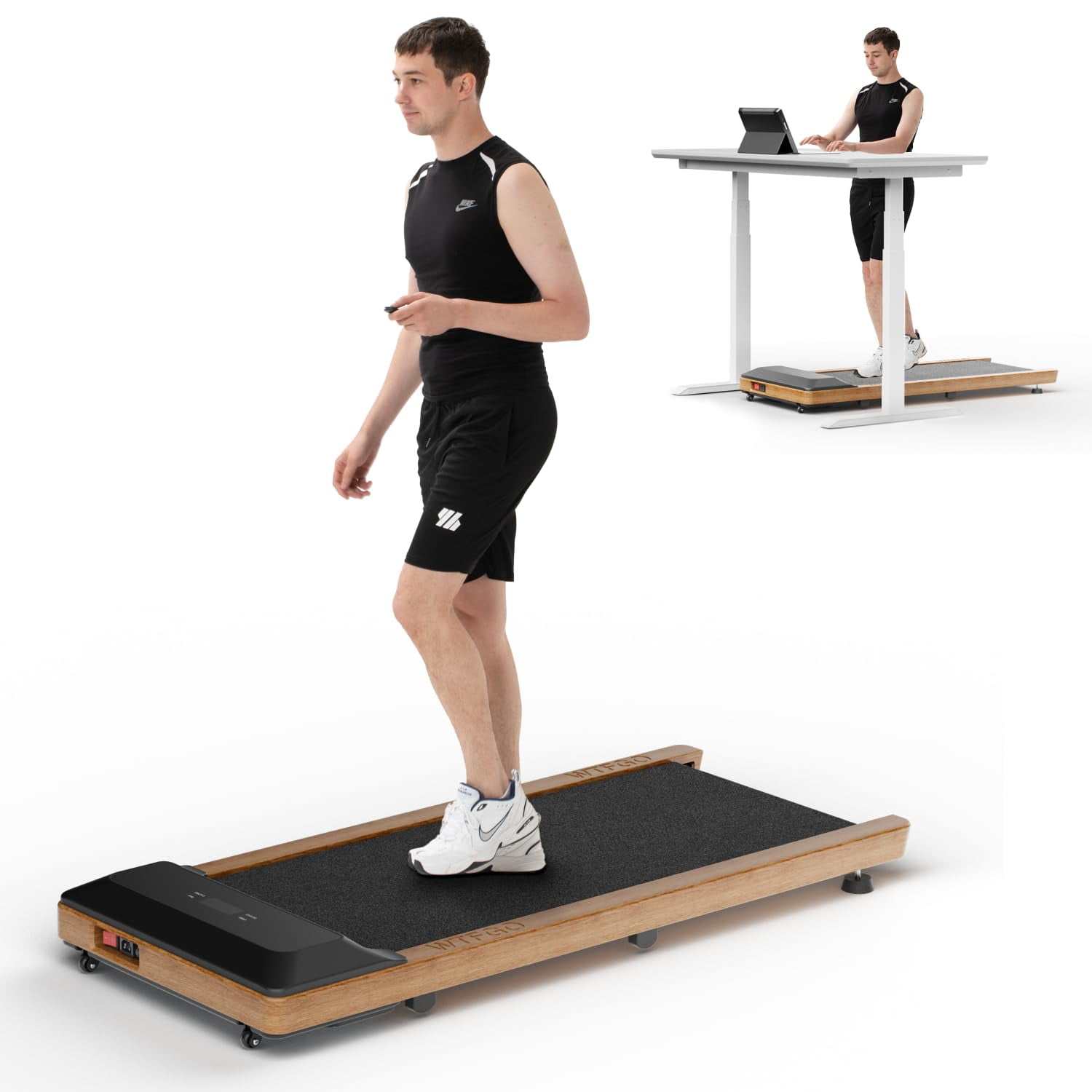 Wooden Walking Pad - Under Desk Treadmill, Treadmills for Home/Office ...