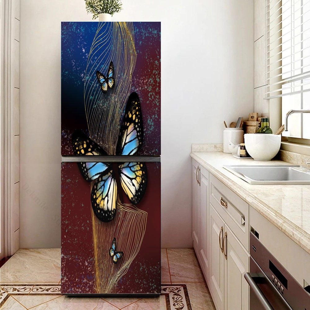 Wooden Walkway 3D Wallpaper For Fridge Adhesive Waterproof Bamboo ...