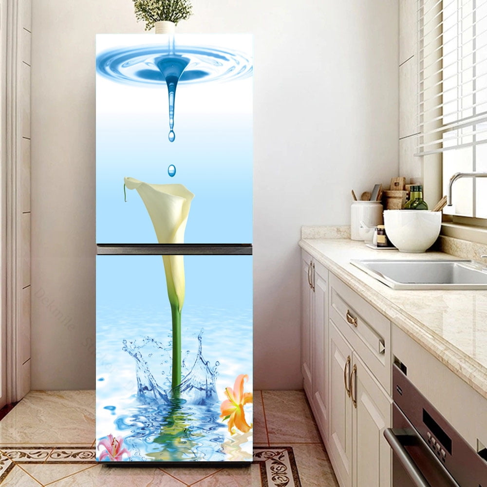 Wooden Walkway 3D Wallpaper For Fridge Adhesive Waterproof Bamboo ...