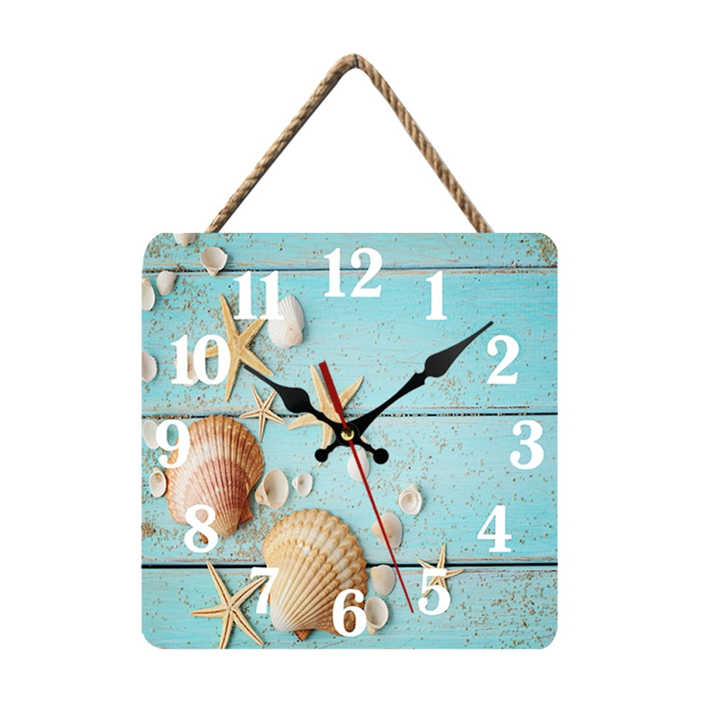 Wooden Wall Clock Silent Non-Ticking, Wood Grain Crack Retro Wooden ...