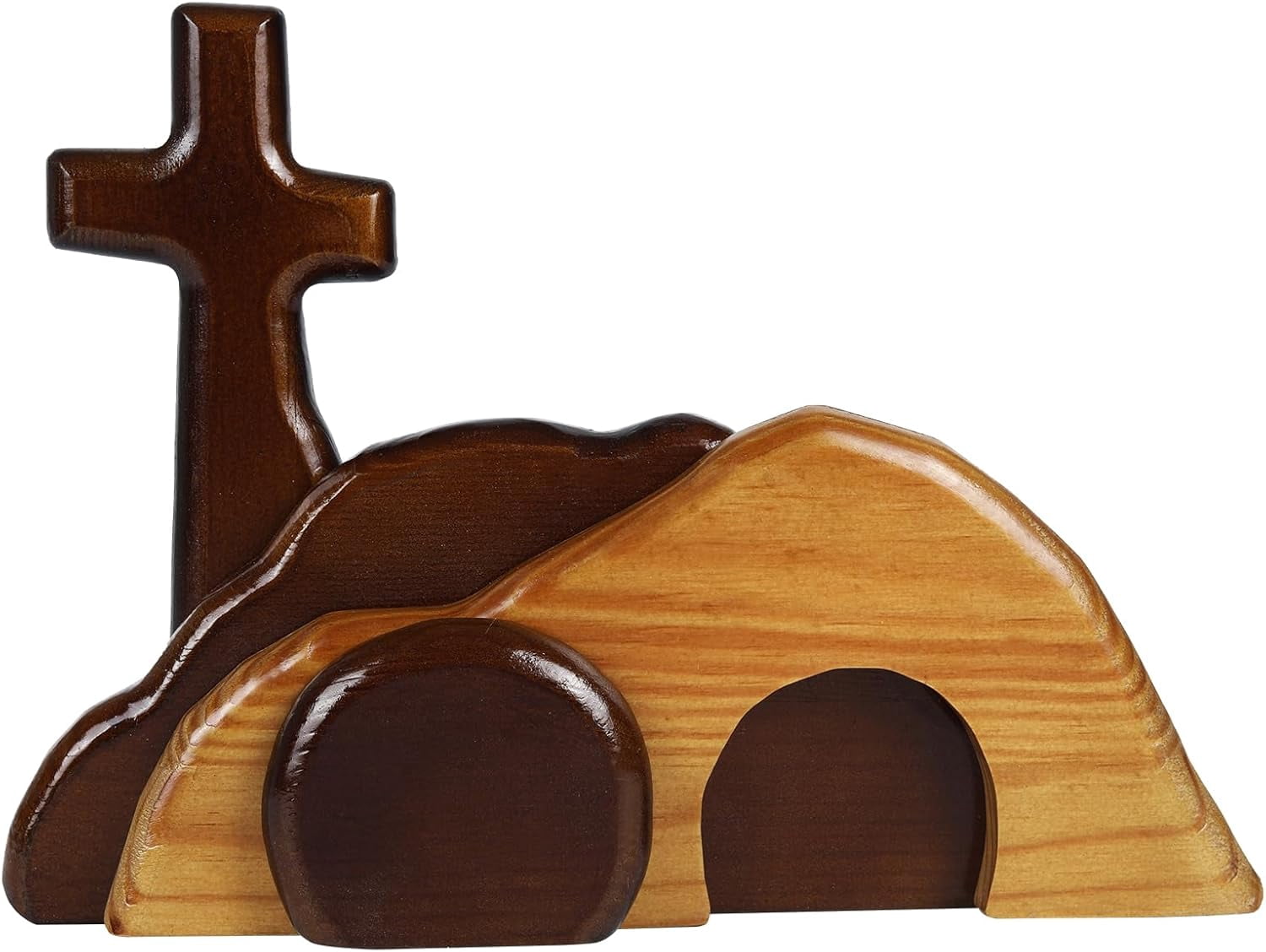 Wooden Wall Cross Decor, Empty Tomb Resurrection Scene, Christian ...