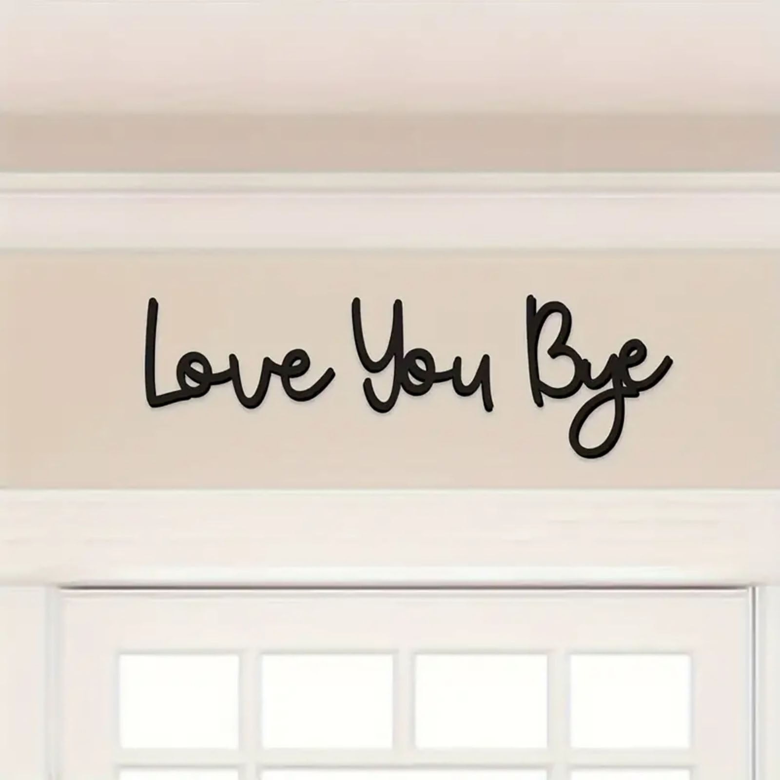Wooden Wall Decor - Bye Love You Wooden Script Sign Hallway Home Door ...