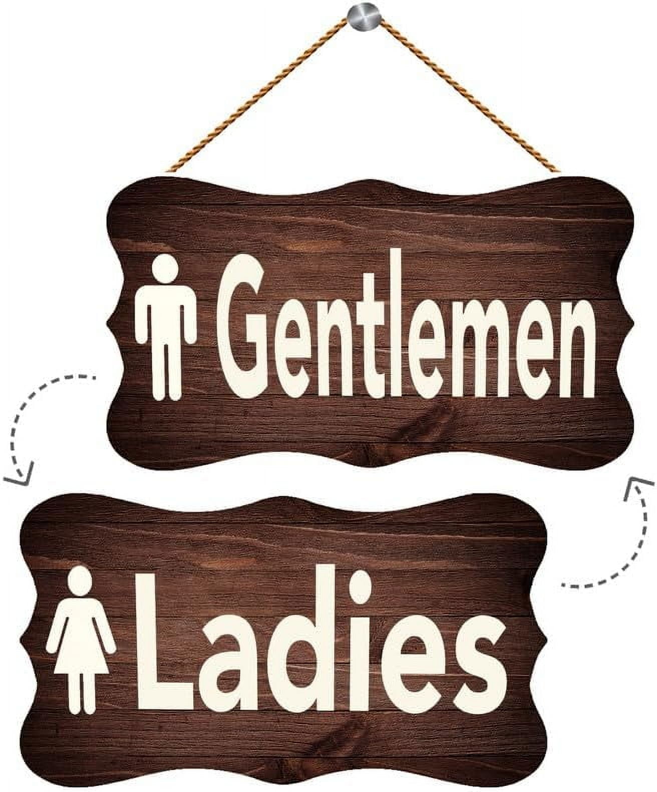 Wooden For Wall Decor Two Sided Ladies And Gentlemen Symbol Wood ...