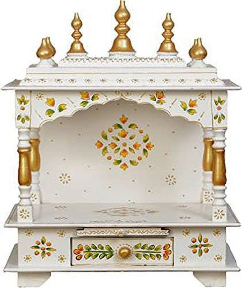 Wooden Wall Hanging Mandir For Home / Brown Wooden Temple / Wall ...