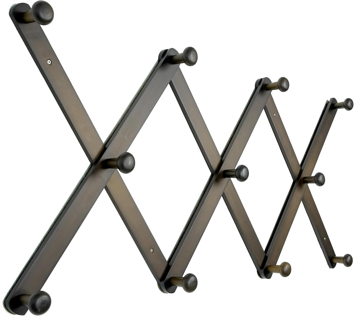 Wooden Wall Hat Rack, Large Accordion Wall Hanger, Modern, Expandable ...