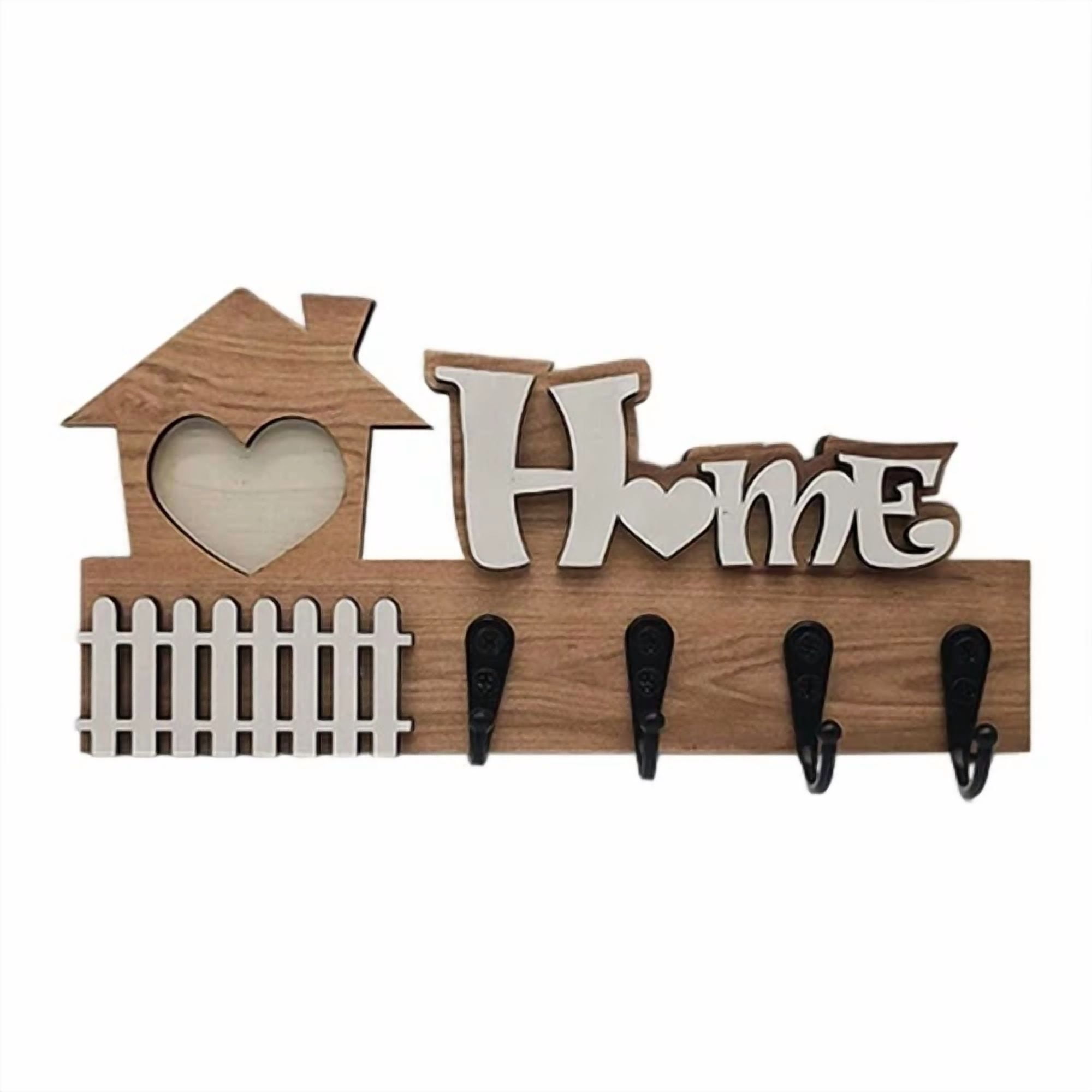 Wooden Wall Hooks Door Wall Hangers Entrance Decoration Key Holder ...