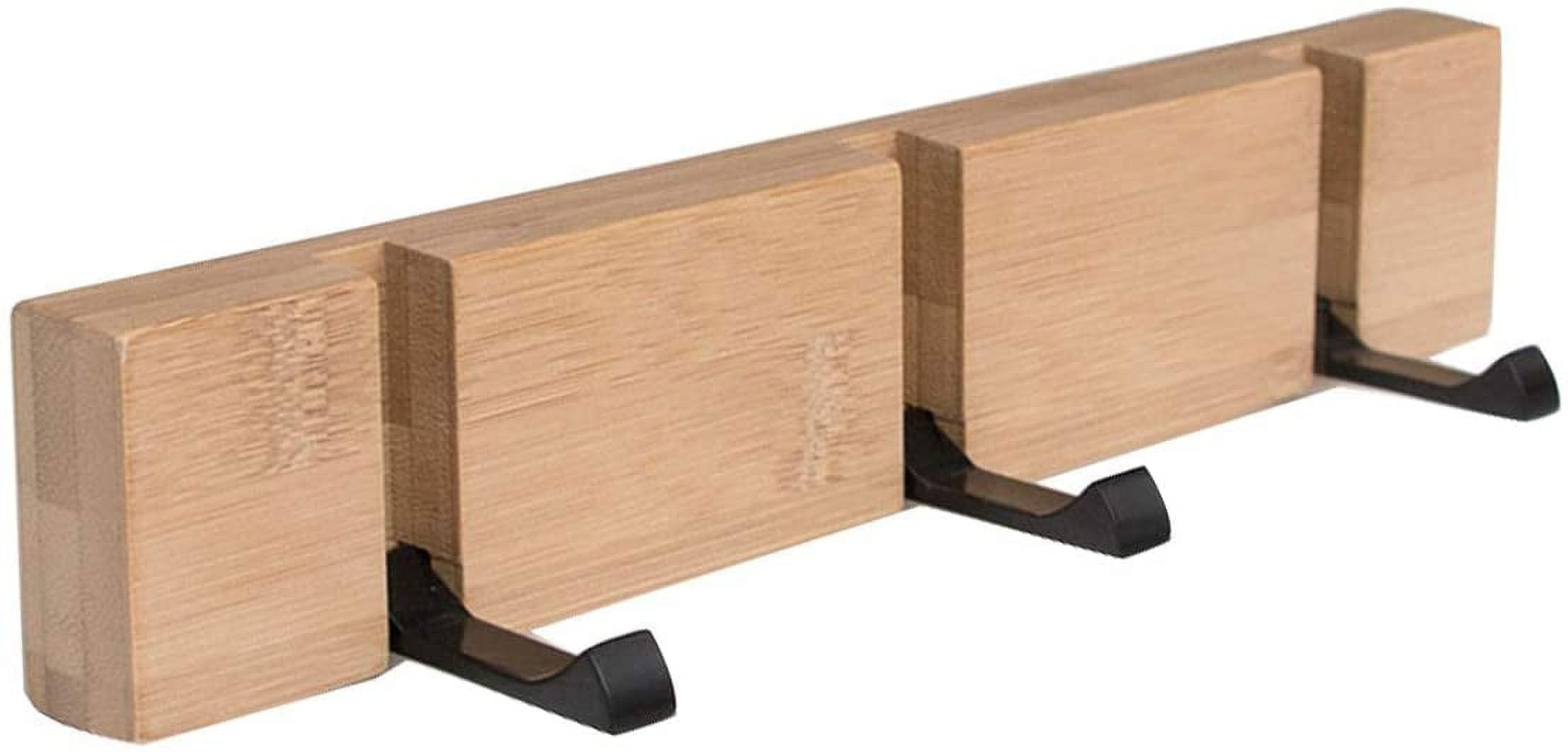 Wooden Wall Mounted Folding Rack, Modern Wall Floating Coat Hook Rack ...