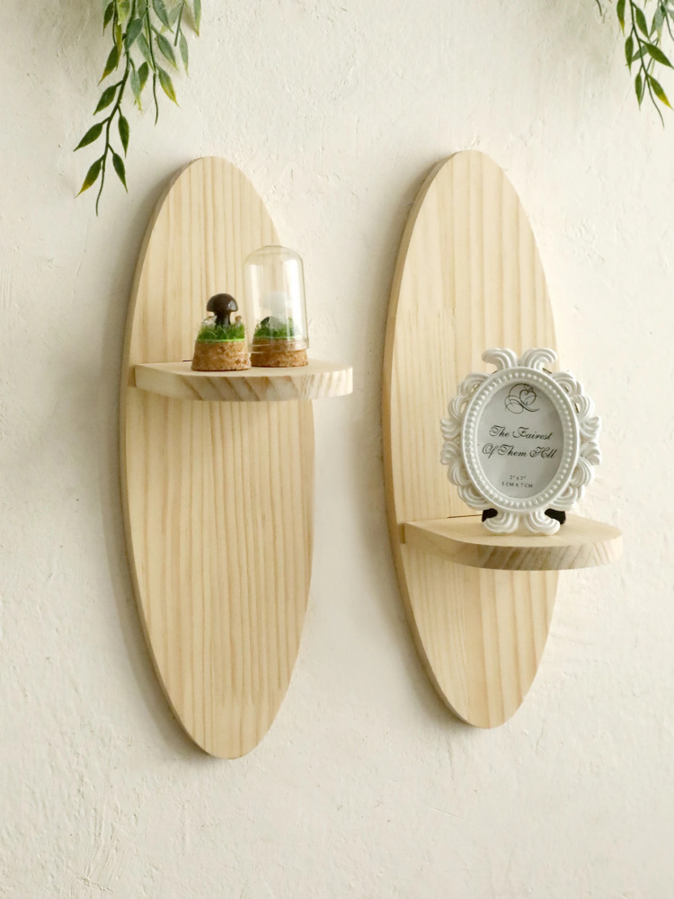 Wooden Wall Shelves, Oval Floating Shelf, Crystal Display Stands, Wall ...