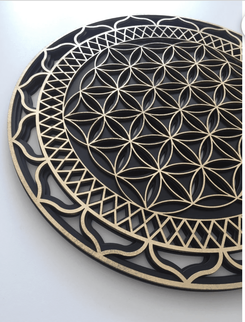 Wooden Wall Sign Flower of Life Shape Laser Cut Wood Wall Art Home ...