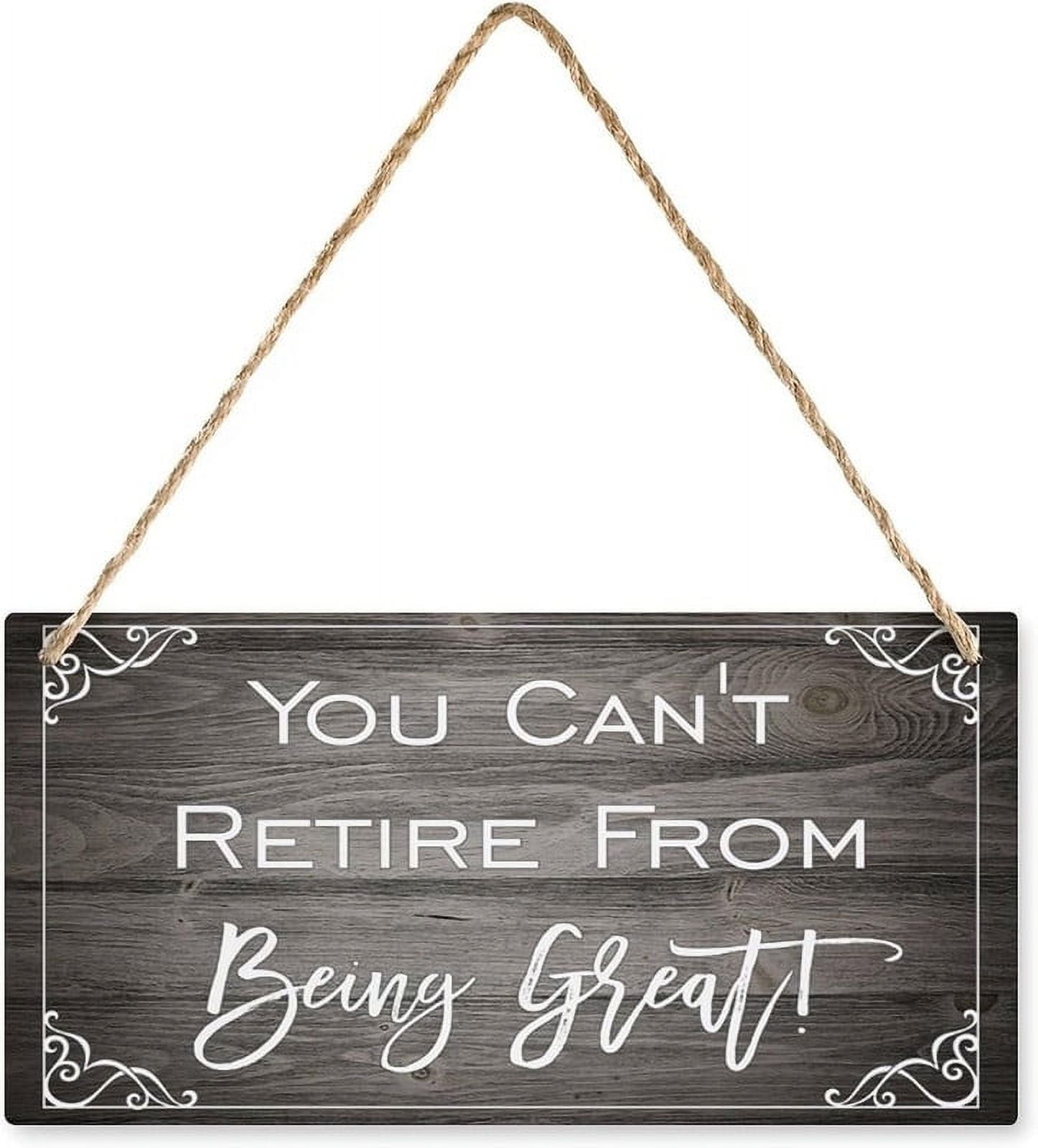Wooden Wall Sign You Can't Retire From Being Great Hanging Wooden Door ...