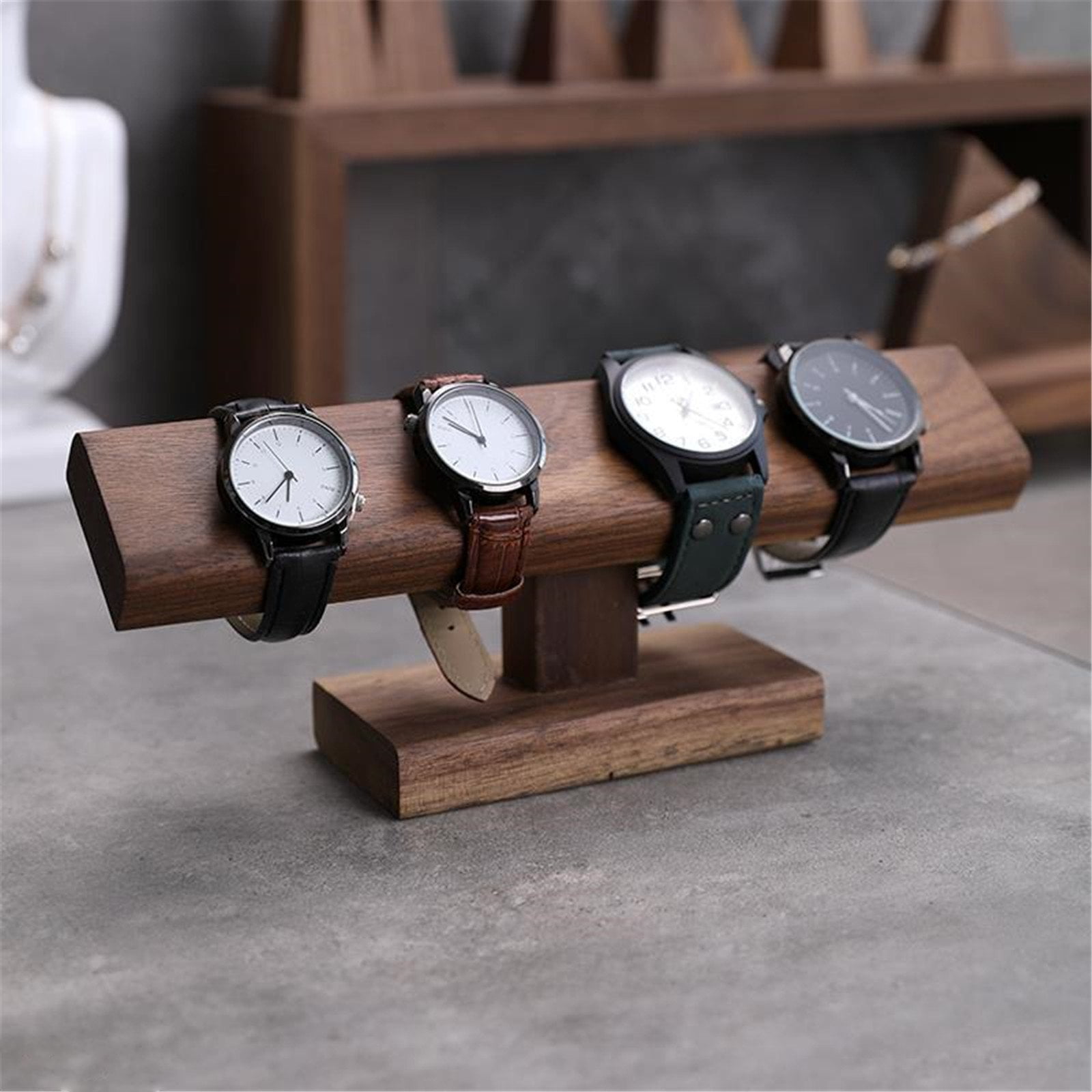 Wooden Watch Display Stands Bracelet Holder Jewelry Organizer Walnut ...