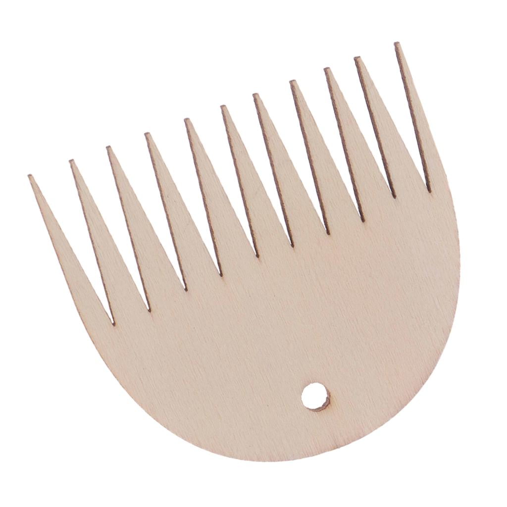 Wooden Weaving Loom Comb for Tapestry Making Knitting Braided Tools ...