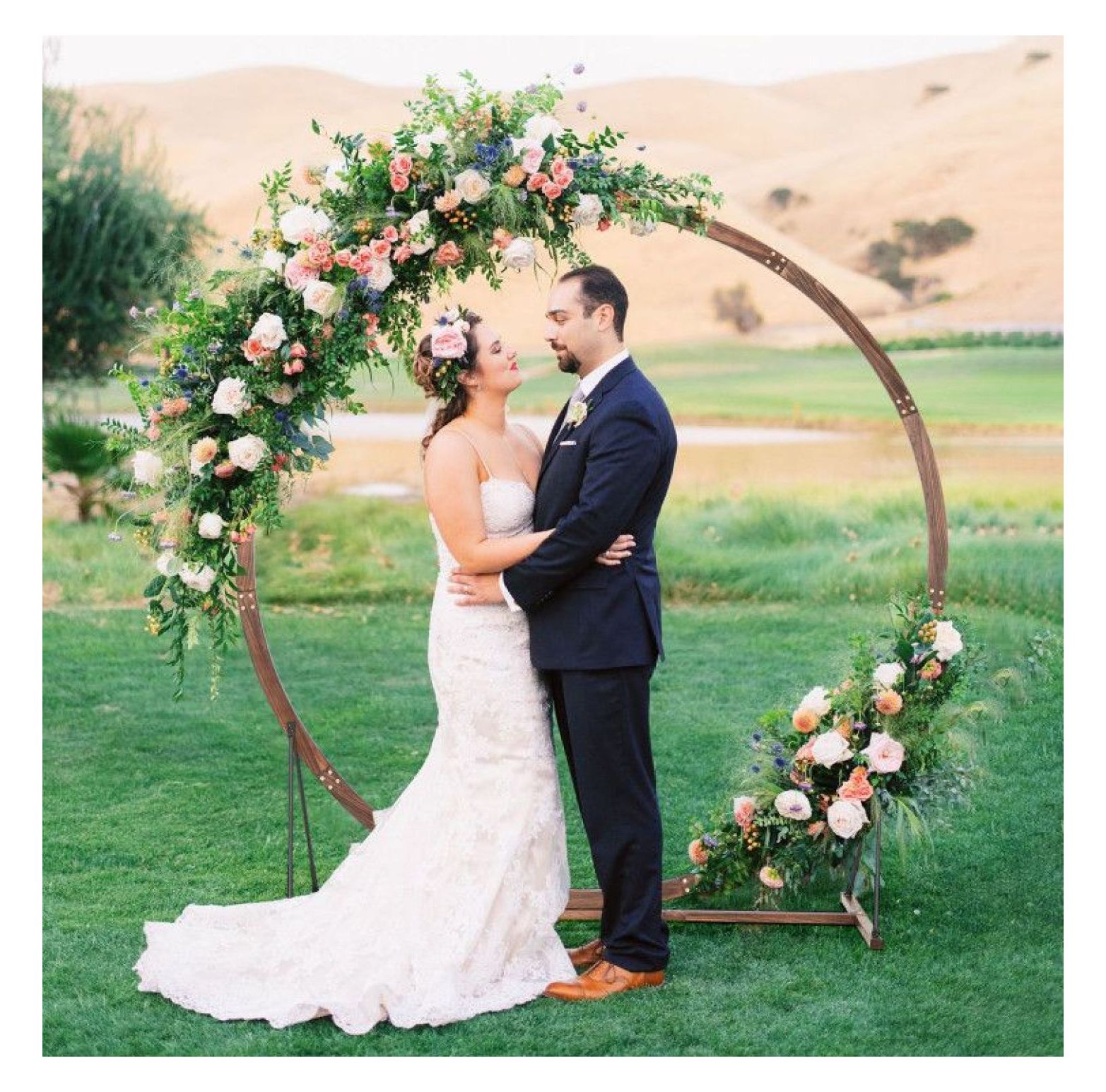 Wooden Wedding Arch Arbor Set - Solid Wood Backdrop Stand for Ceremony ...