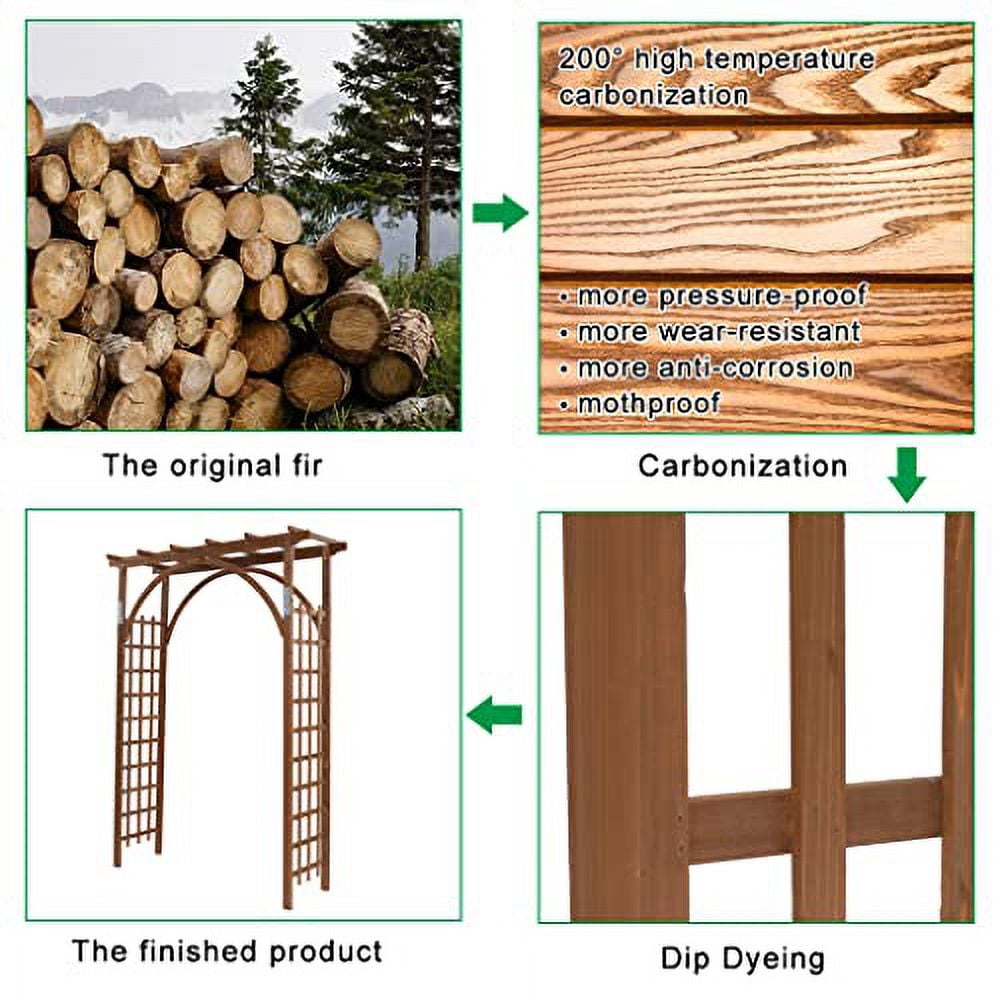 Wooden Wedding Arch, Wooden Pergola, Photo Booth Backdrop Stand, Garden ...