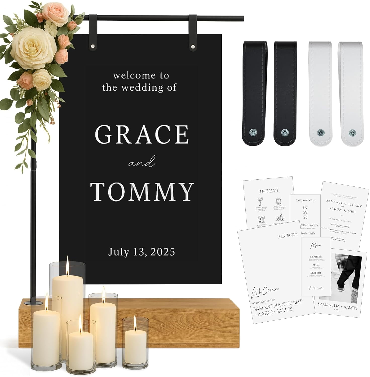 Wooden Wedding Easel Stand for Sign Board, 50x30x20 Welcome To Our ...